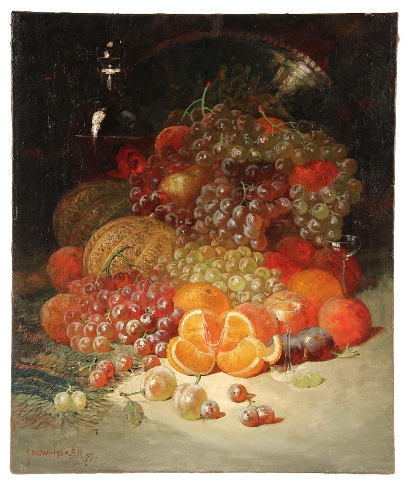 George William Whitaker | Still Life with Fruit (1899) | MutualArt