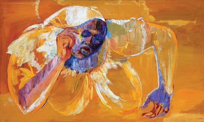 Amon Kotei | Reclining woman reading (1994) | MutualArt