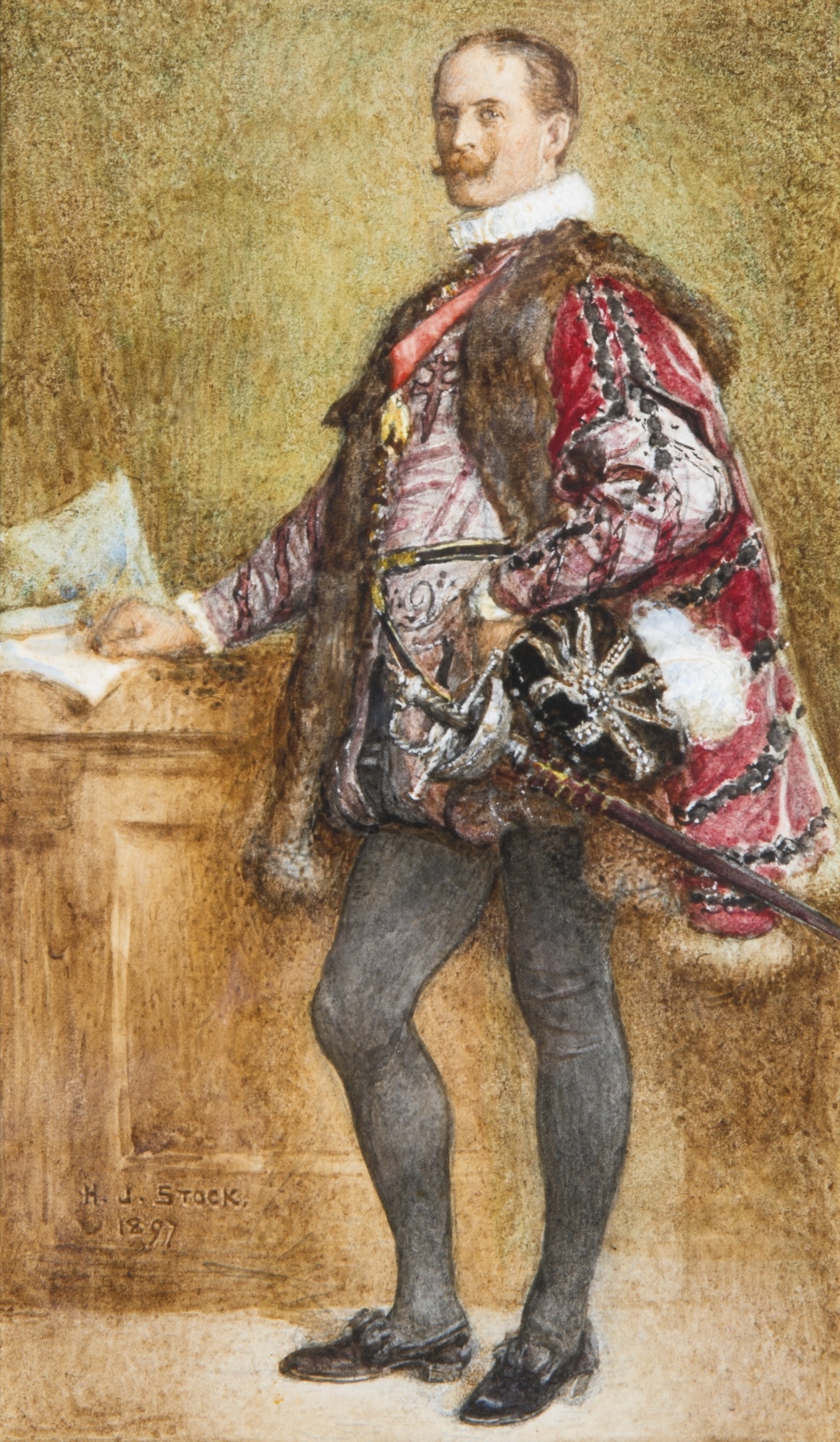 Henry John Stock | Portrait of Emilie Agnes Chamberlain | MutualArt