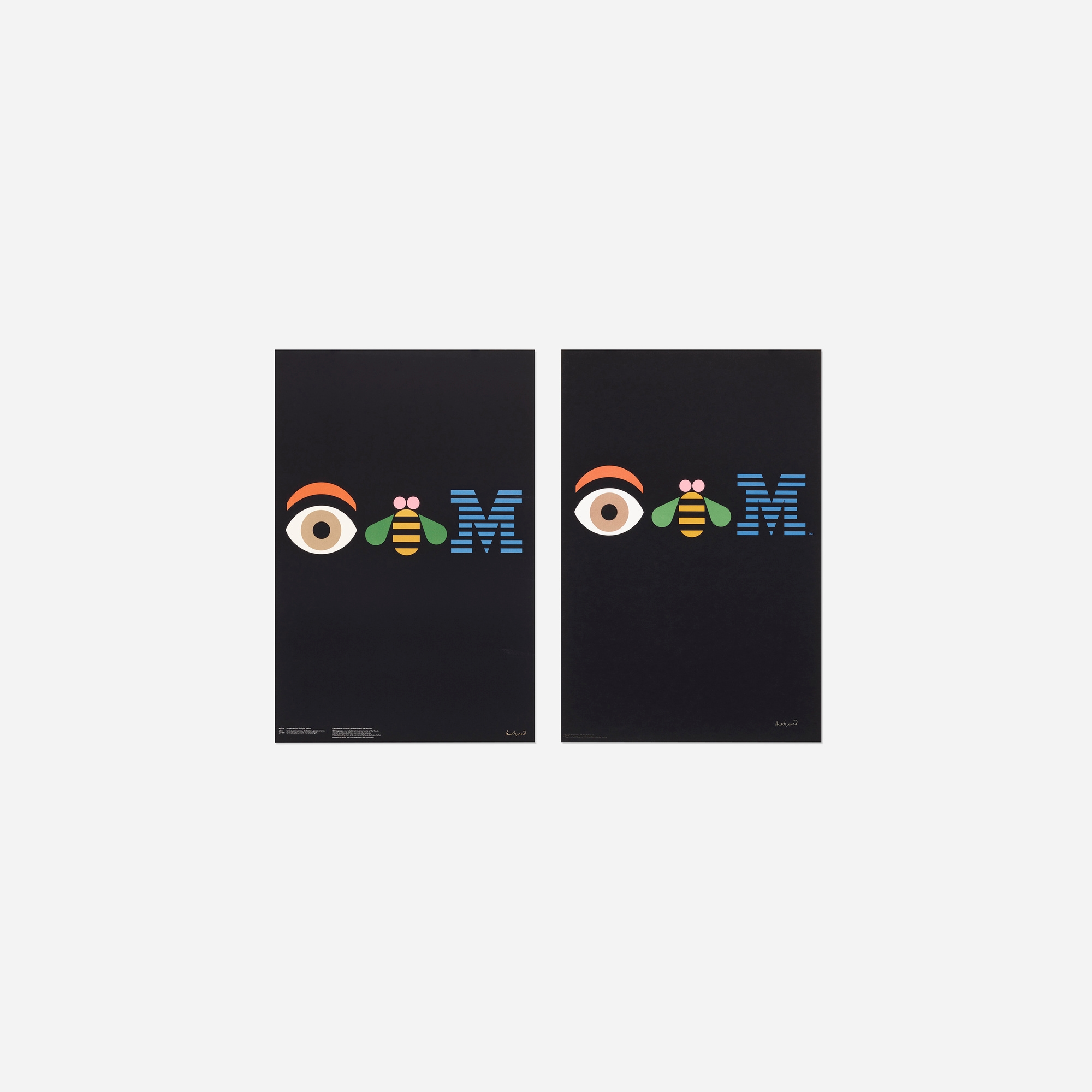 Paul Rand | Eye-Bee-M Rebus posters, set of two (1982 - 1991) | MutualArt