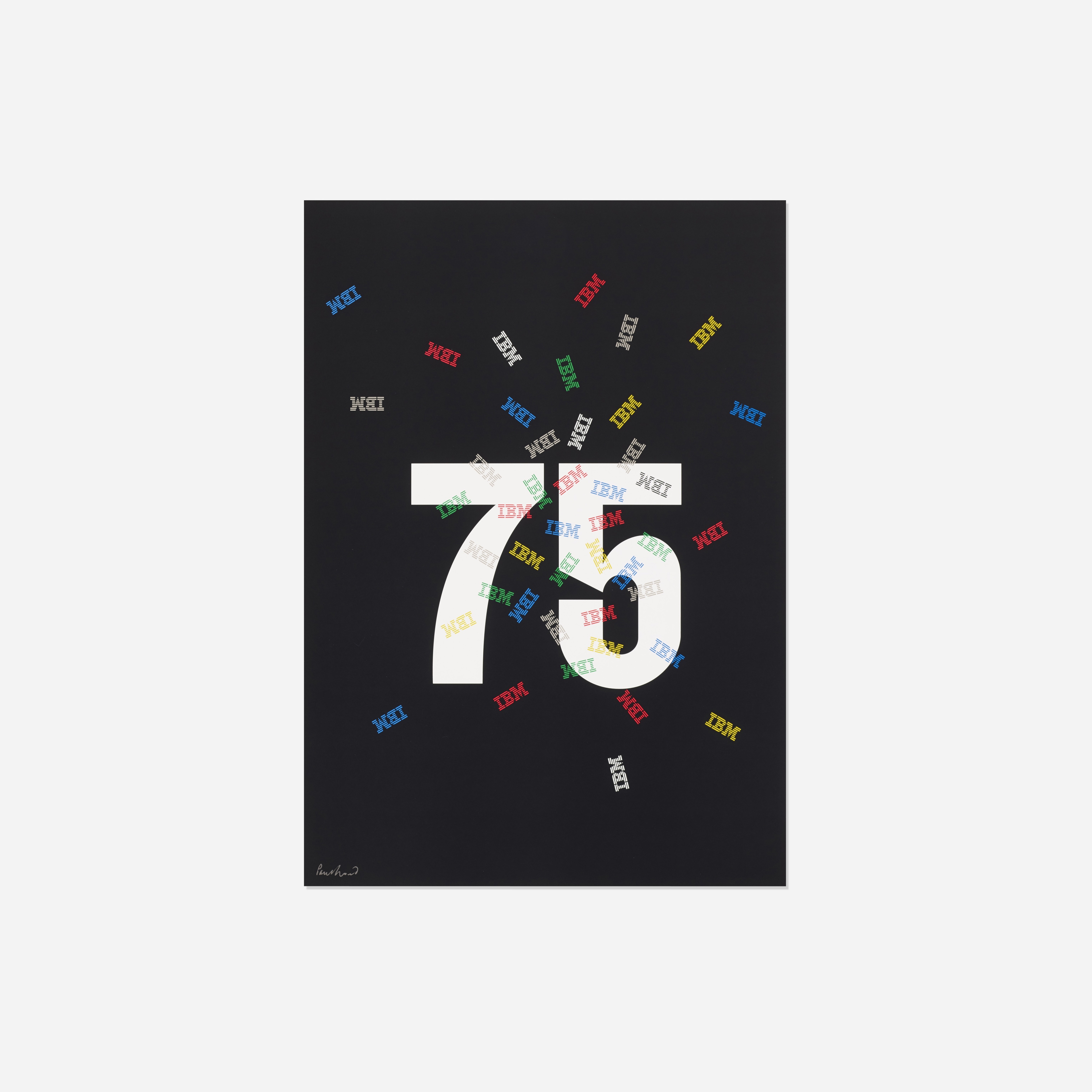Paul Rand | IBM 75 poster (1989) | MutualArt