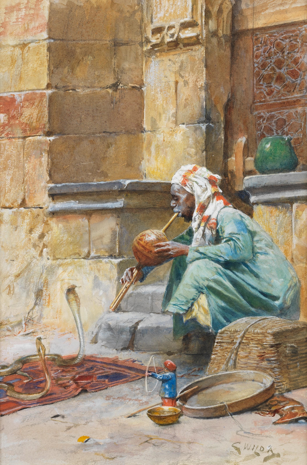 Charles Wilda | The snake charmer | MutualArt