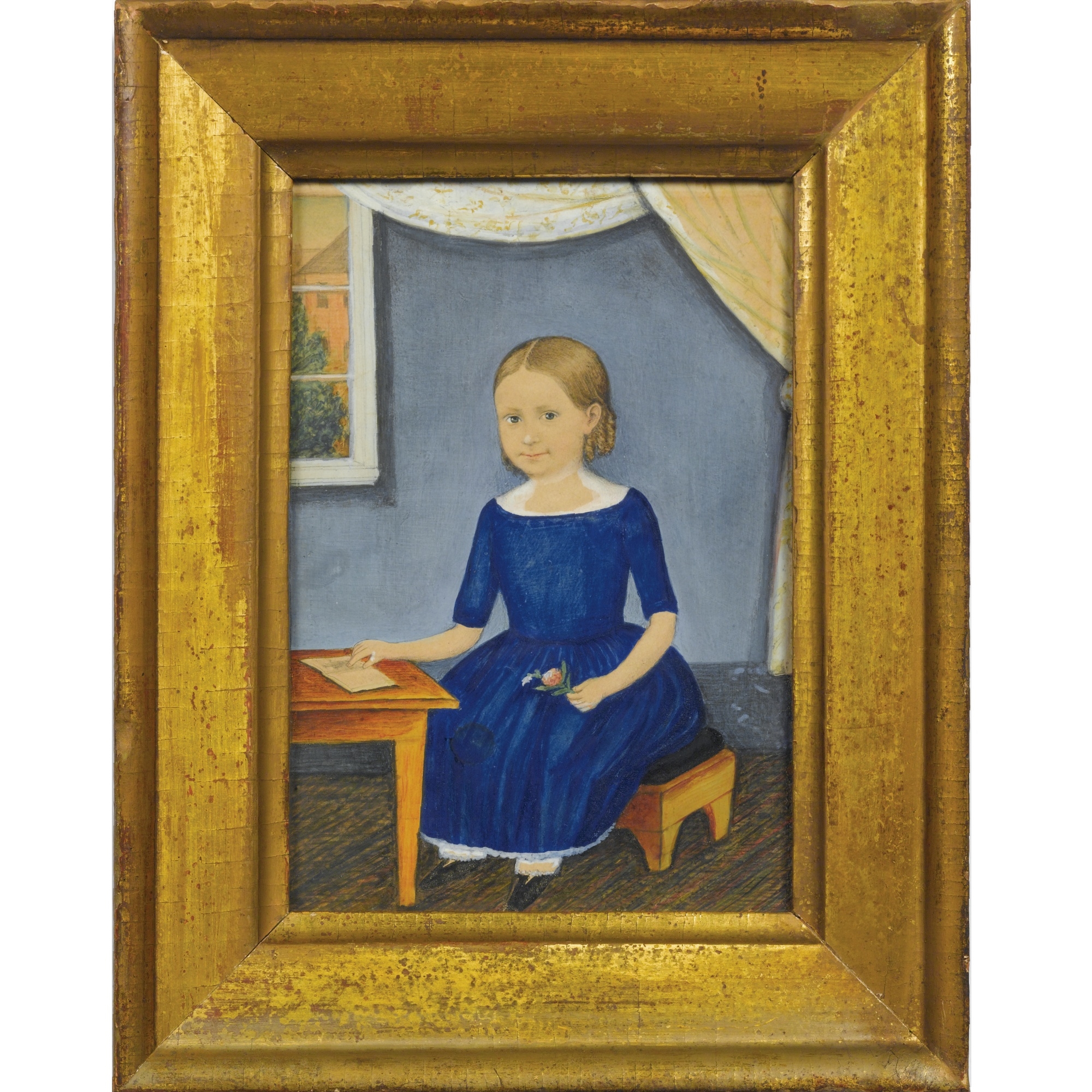 Henry Walton | Portrait of a Little Girl with Light-brown Ringlets ...