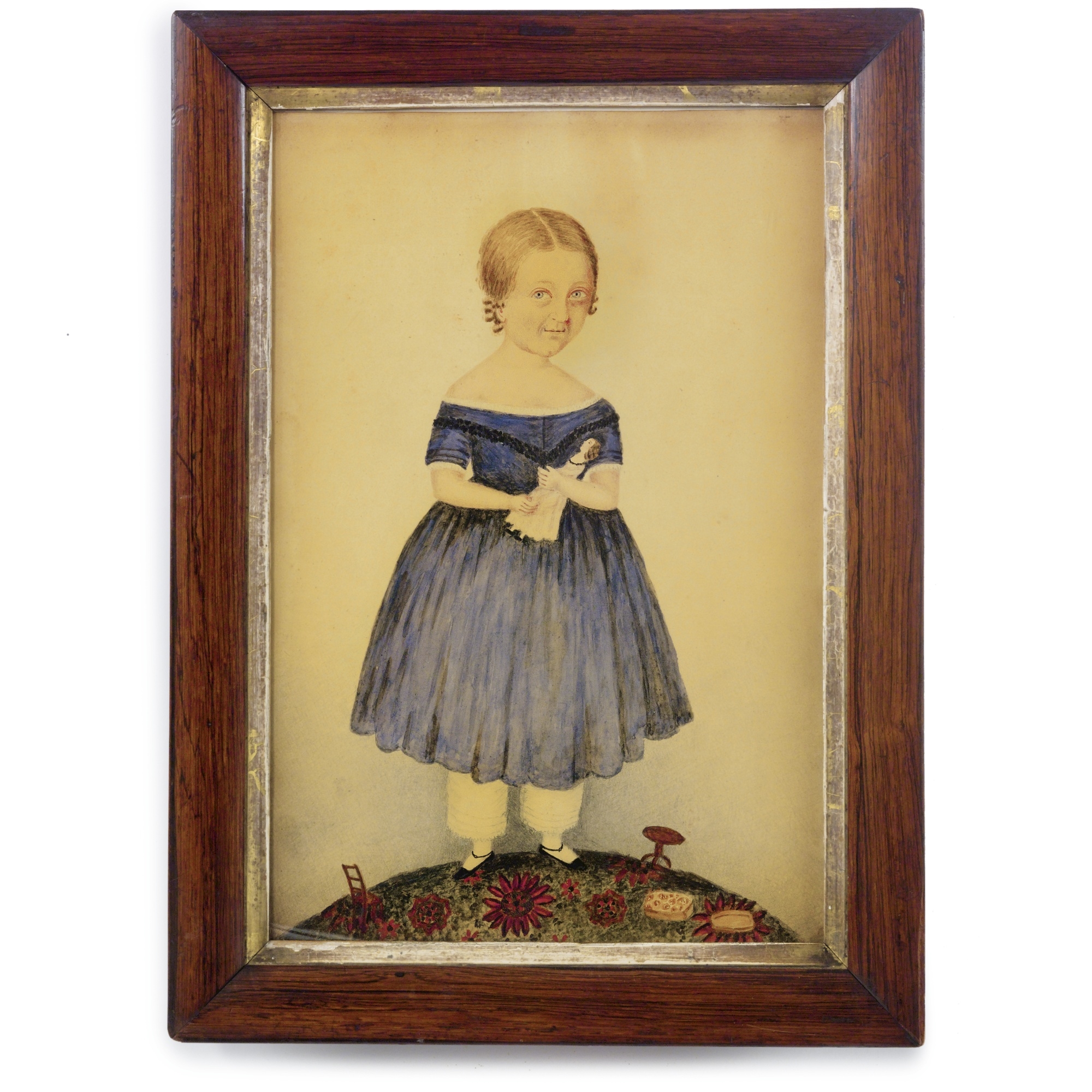 Henry Walton | Portrait of a Little Girl in a Blue Dress with a Doll ...