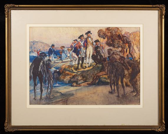 George W. Lambert | Landing of Captain Cook (1907 - 1908) | MutualArt