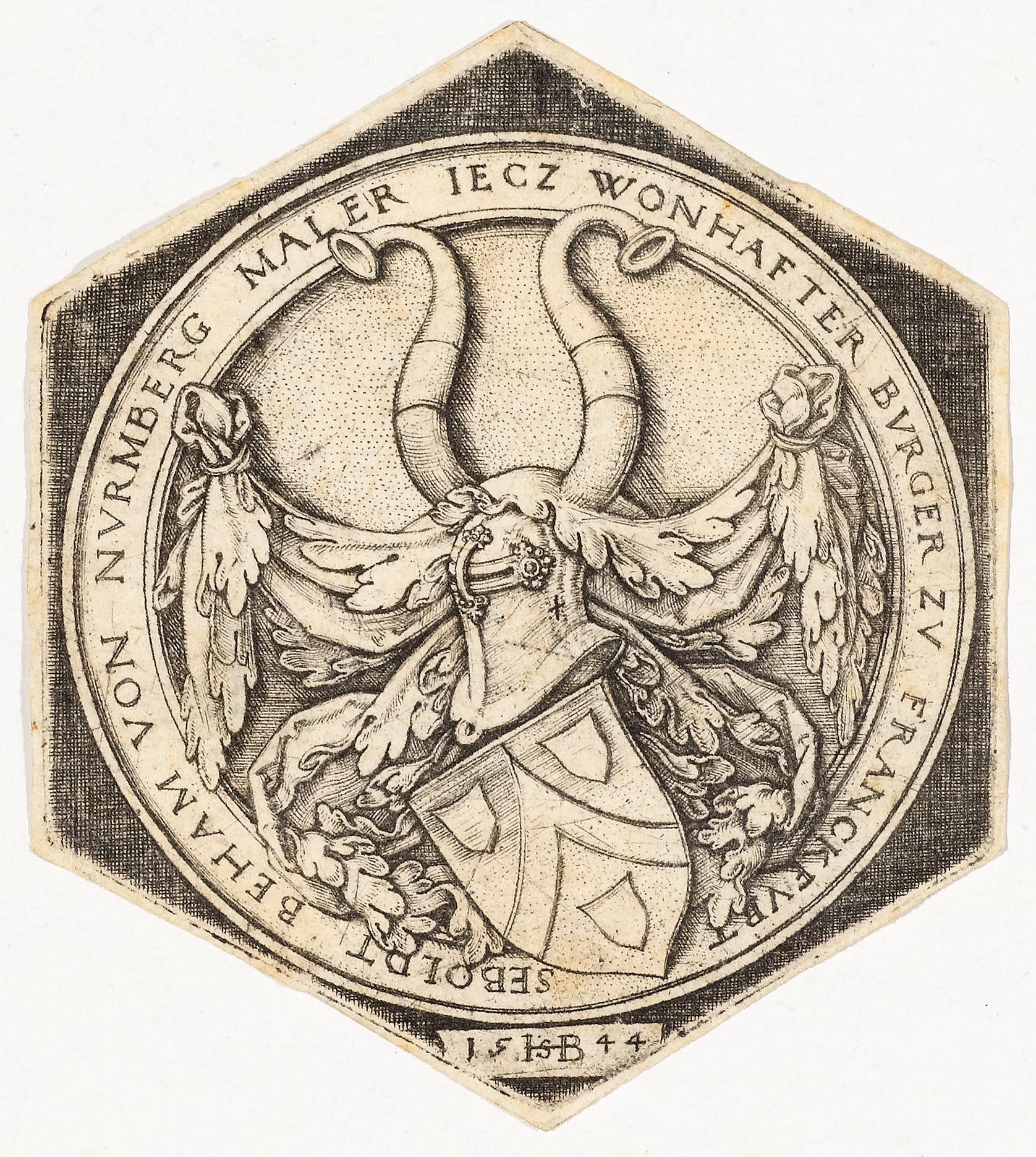 Hans Sebald Beham | The coat of arms of Sebald Behams (1544) | MutualArt