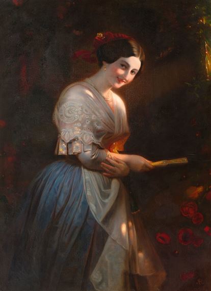August Riedel | Portrait of Vittoria Caldoni, Roman from Albano | MutualArt