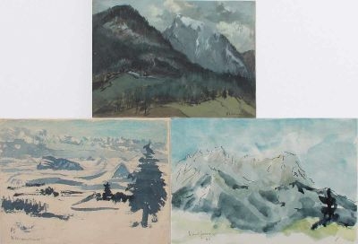 Richard Gessner | drei Arbeiten, Gebirge | MutualArt