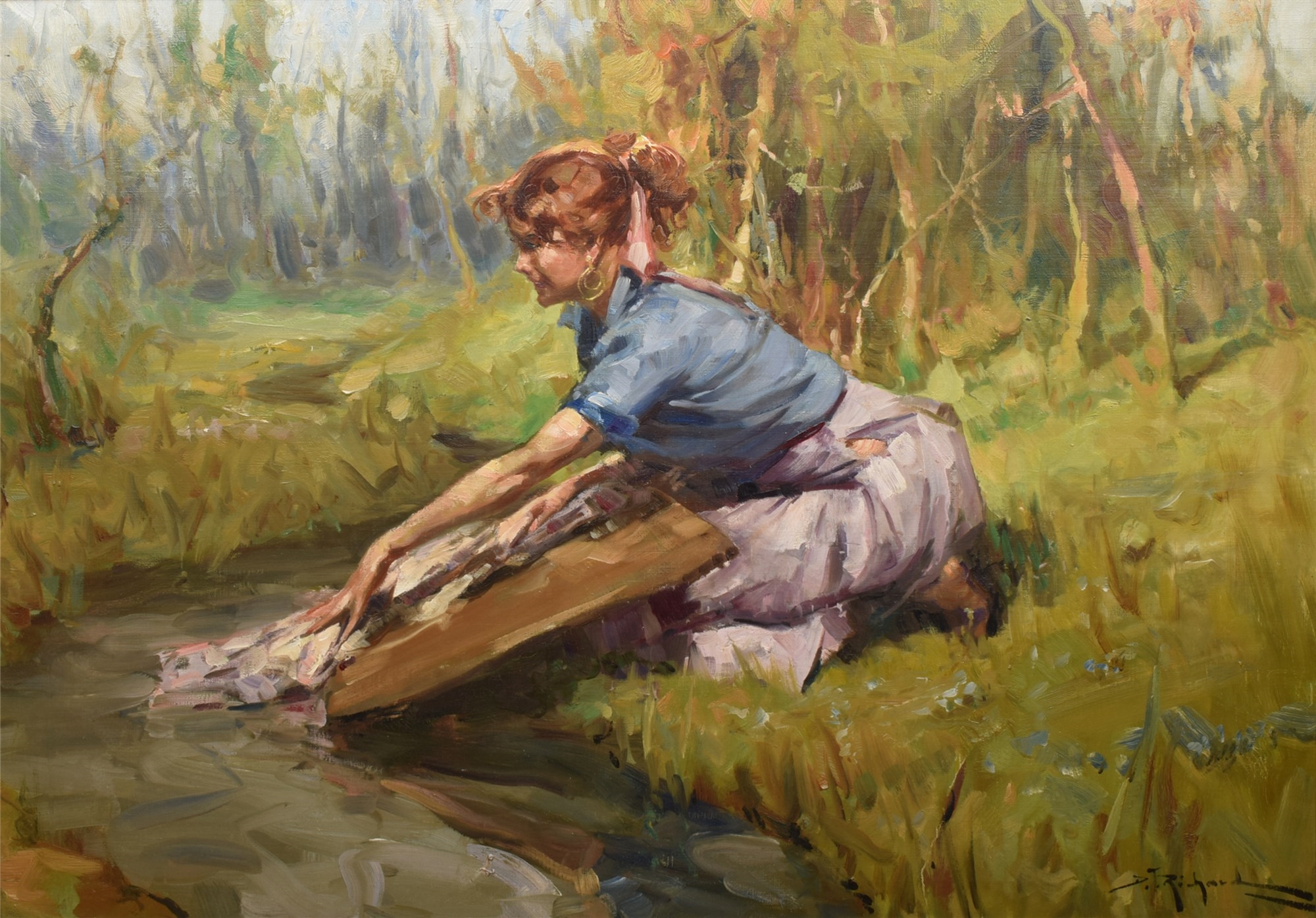 Richard Durando Togo | Washerwoman by a stream | MutualArt