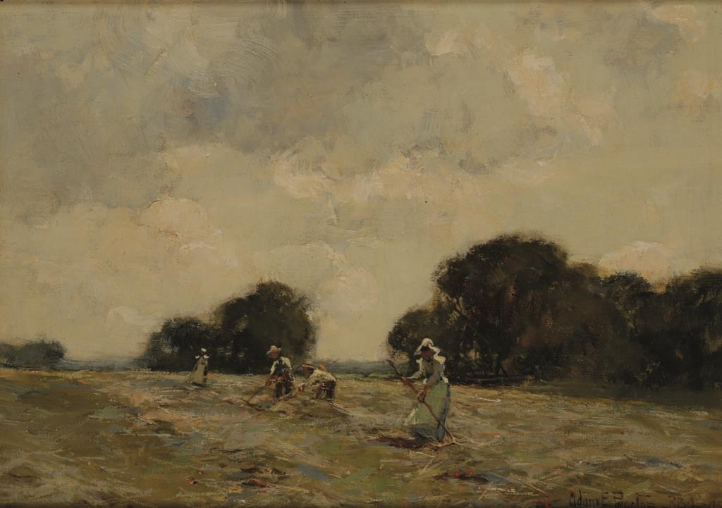 Adam Edwin Proctor | TURNING THE HAY (1905) | MutualArt