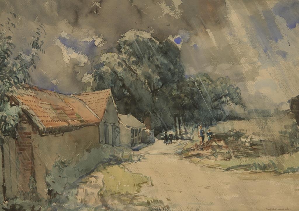 Arthur Henry Knighton Hammond | 3 WORKS: FIGURES ON A COUNTRY PATH IN ...