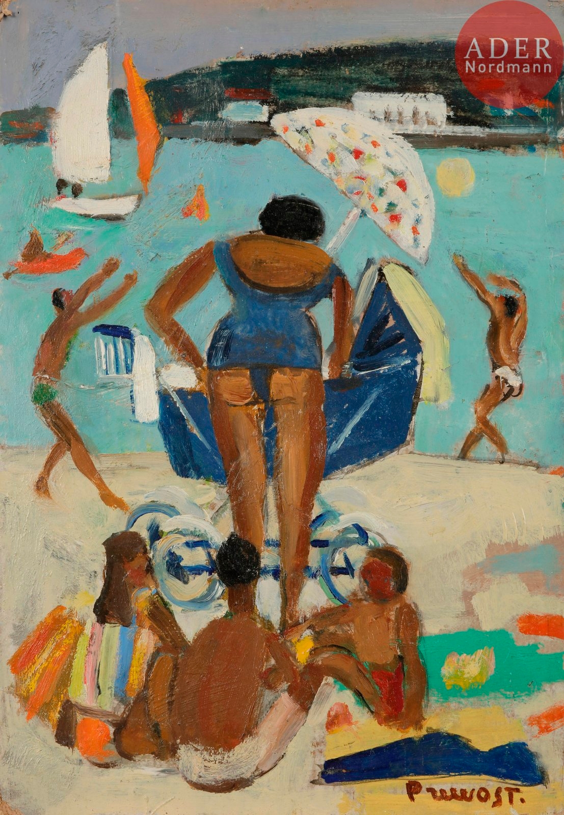 Pierre Pruvost | Plage en été | MutualArt