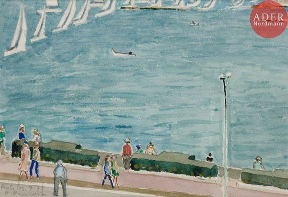 Pierre Pruvost | Antibes, bord de mer animé (1978) | MutualArt