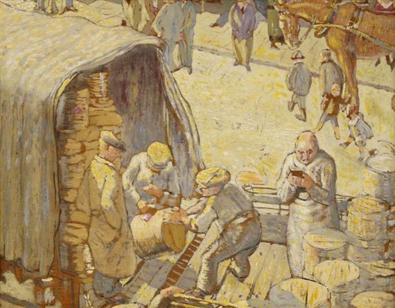 George Charlton | Unloading the Barrels | MutualArt