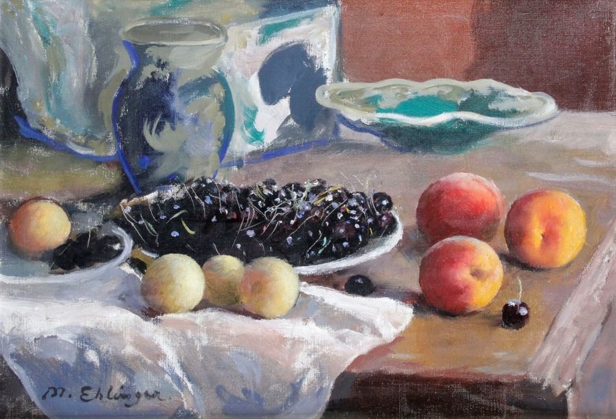 Maurice Ehlinger | NATURE MORTE AUX FRUITS (1980) | MutualArt