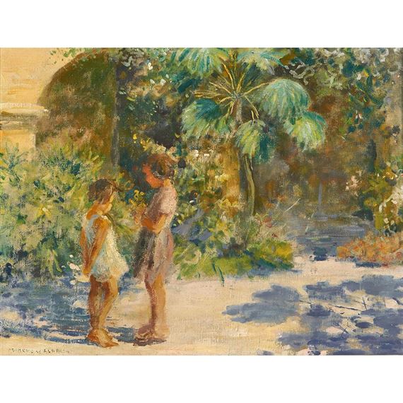 Adam Emory Albright | Children on Sandy Beach | MutualArt
