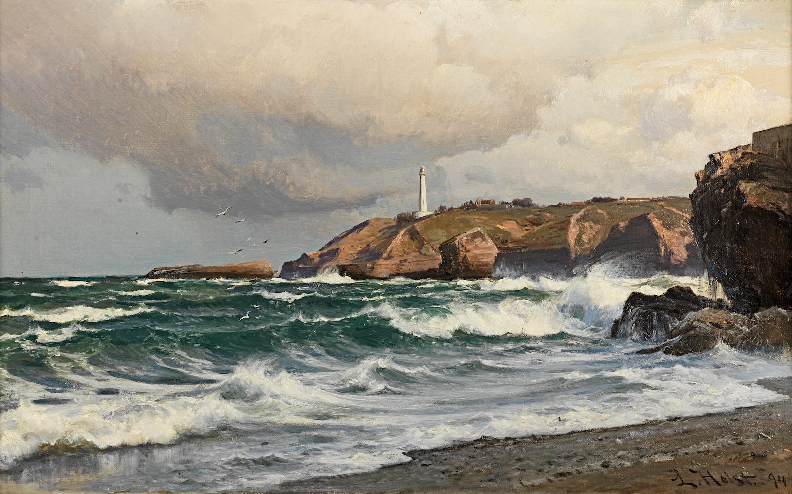 Laurits Bernhard Holst | A coastal scene | MutualArt