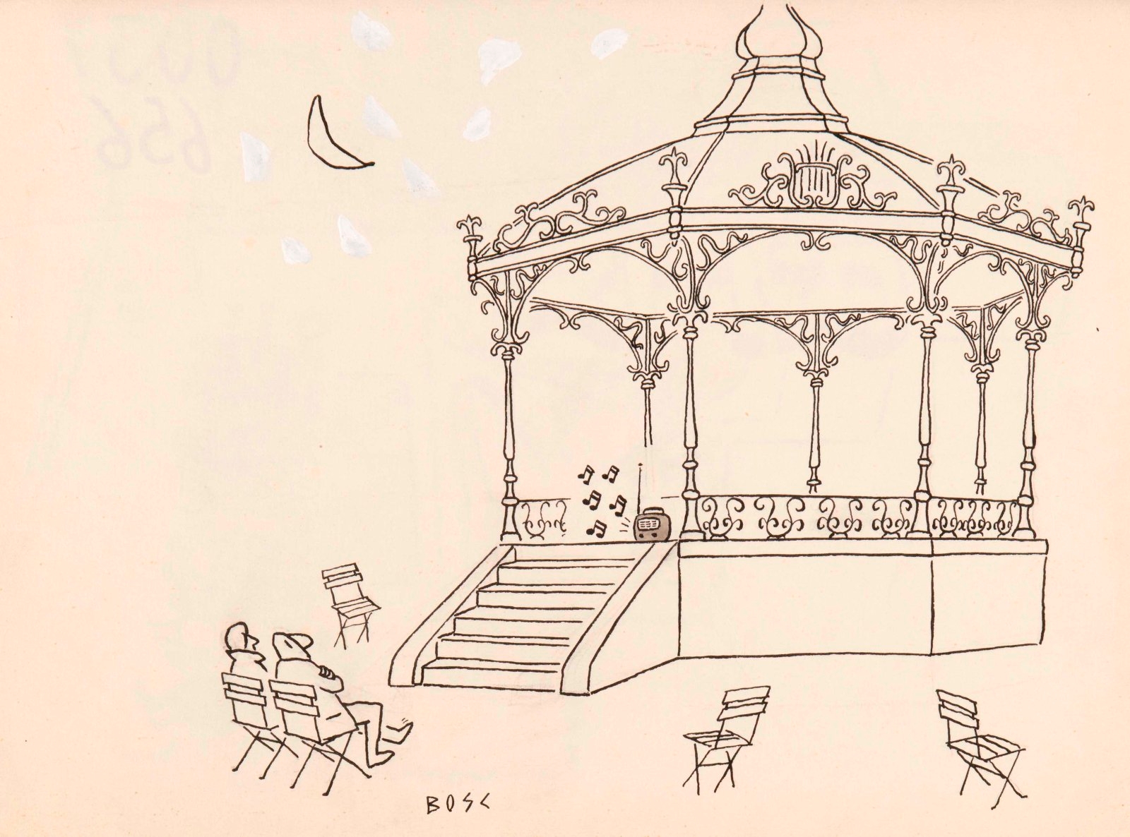 Jean Bosc | La radio dans le kiosque | MutualArt