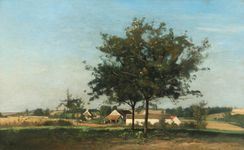 Eugène Antoine Samuel Lavieille | Landschaft mit Dörfchen | MutualArt