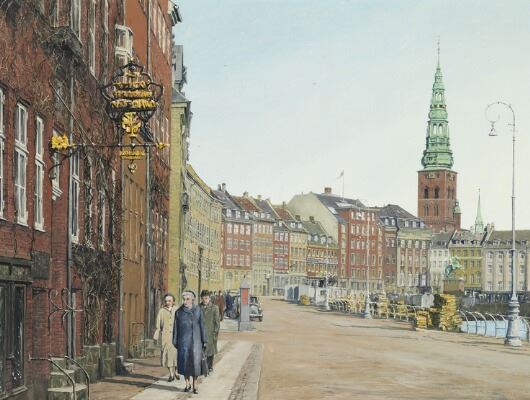 Ole Ring | Nybrogade in Copenhagen with the house of the Timber's Guild ...