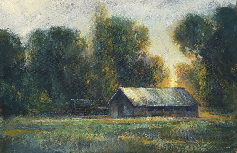 Ignatius Marx | Trees beside a tranquil stream (1987) | MutualArt