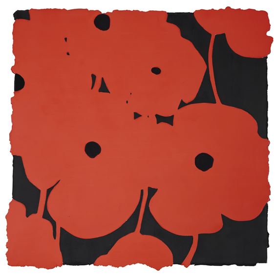 Donald Sultan | RED POPPIES (2004) | MutualArt