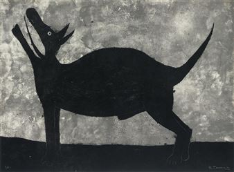 Rufino Tamayo | Perro de Luna (1973) | MutualArt