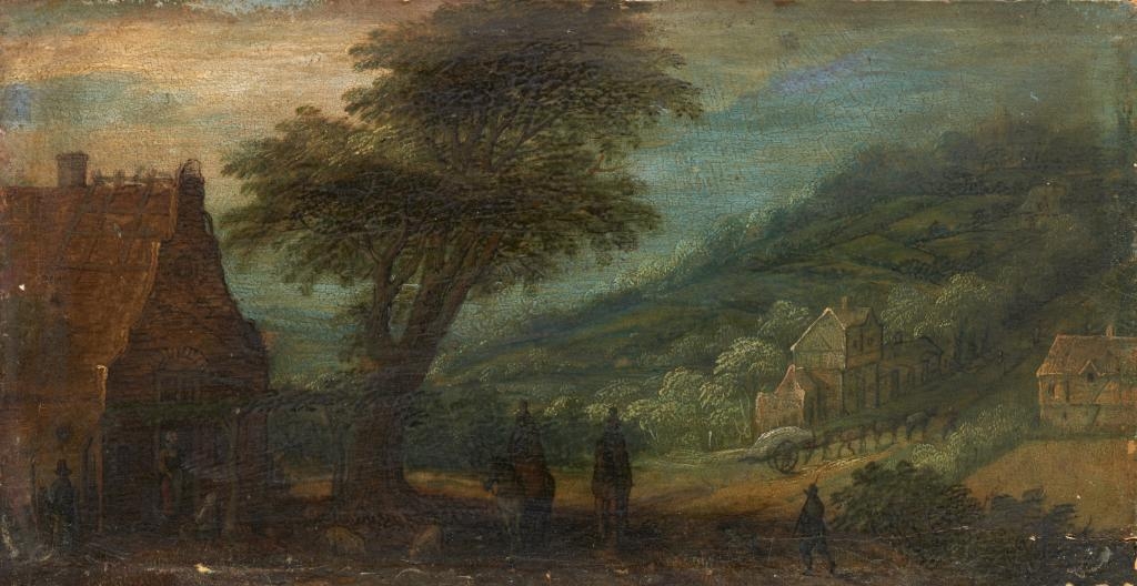 Pieter Gysels | Mountain landscape populated by numerous figures ...