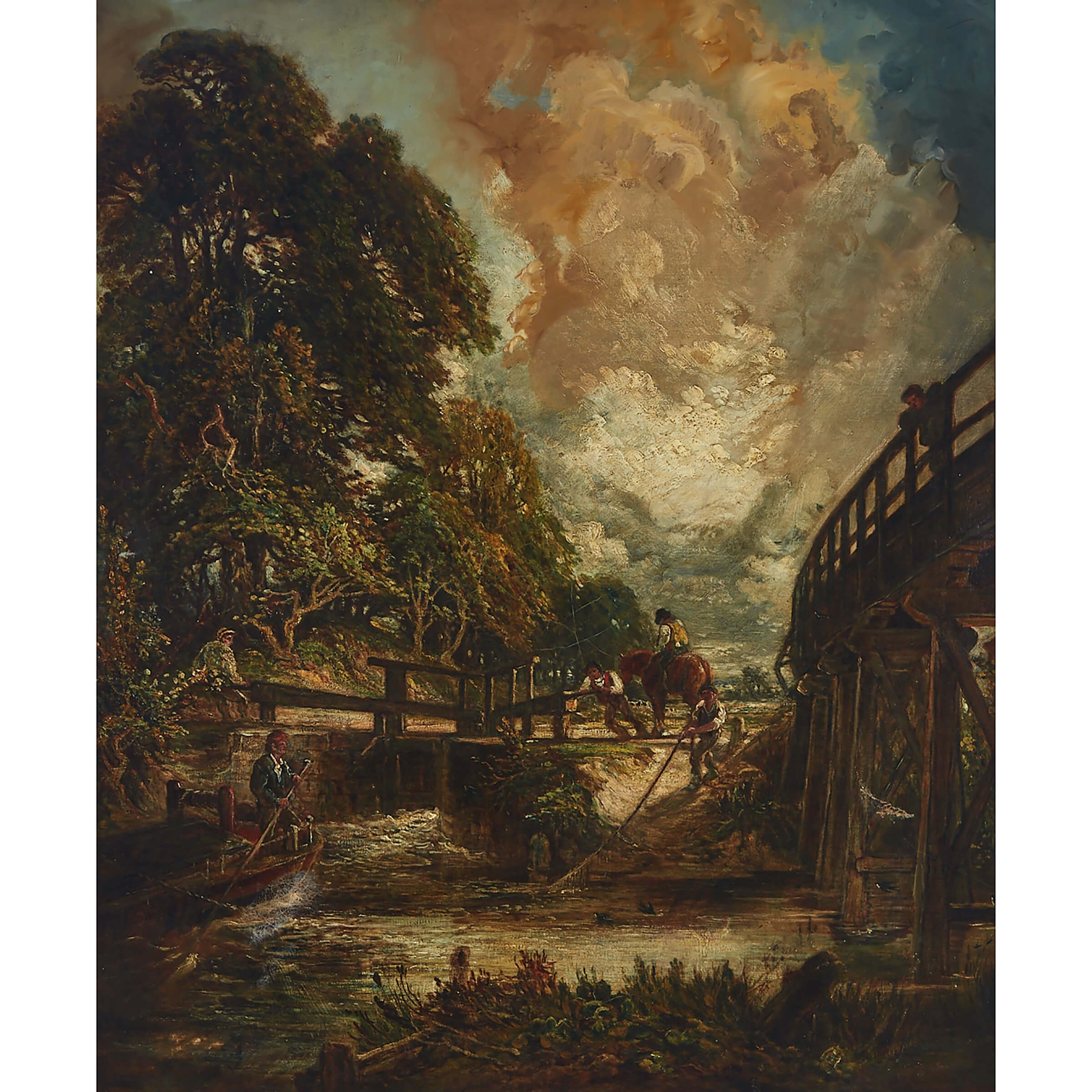 John Constable | THE LOCKS (A SCENE REMINISCENT OF THE LEAPING HORSE ...