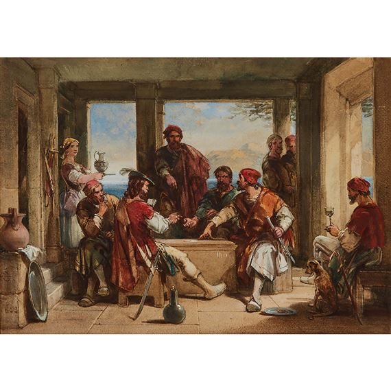 George Cattermole | Henry VIII seated in an interior with attendants ...