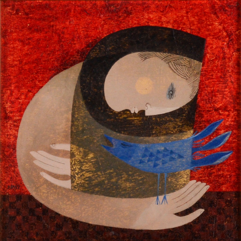 Sami Briss | GIRL AND BIRD (1974) | MutualArt