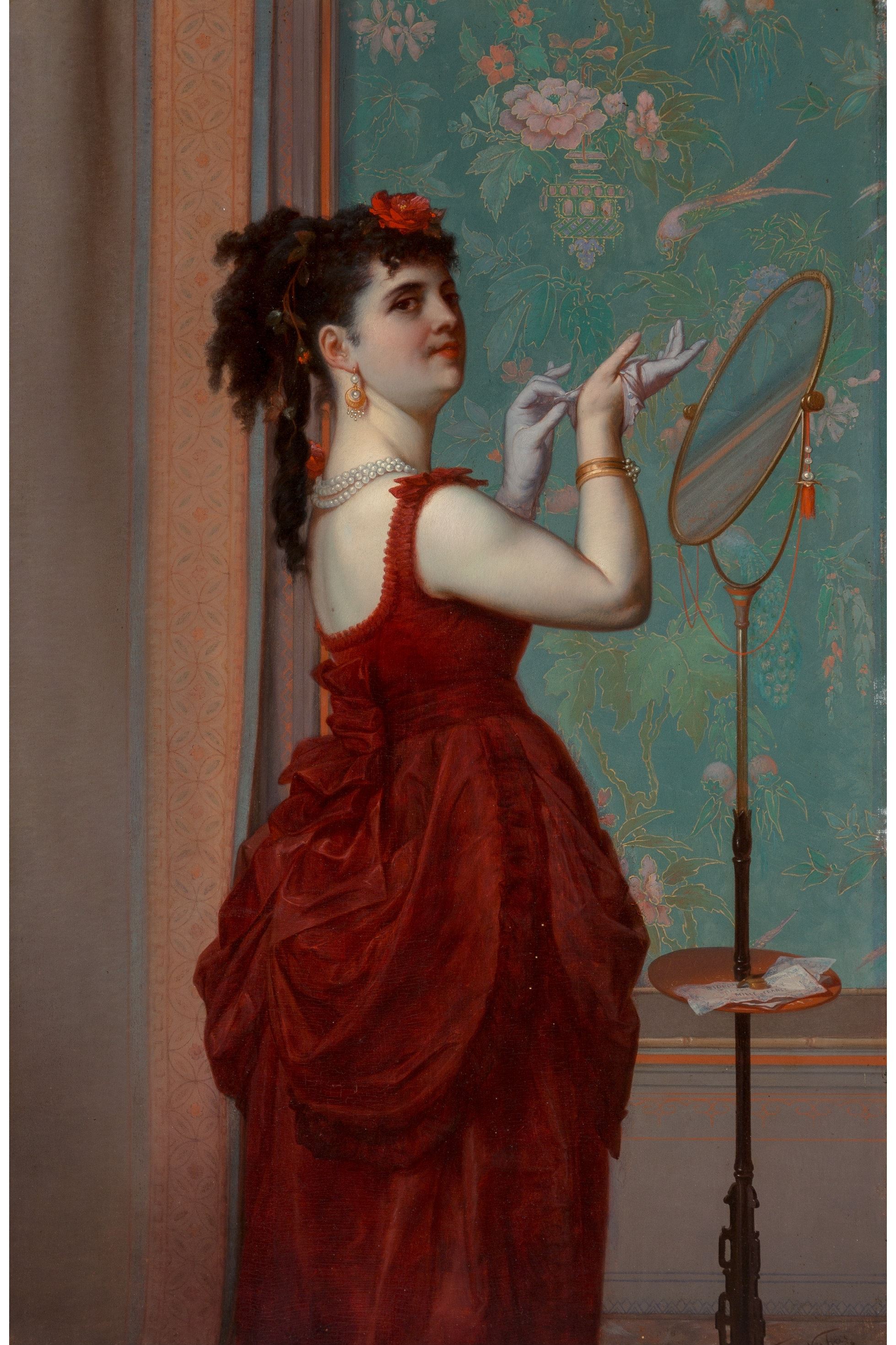 Jan Verhas | Lady in Red | MutualArt