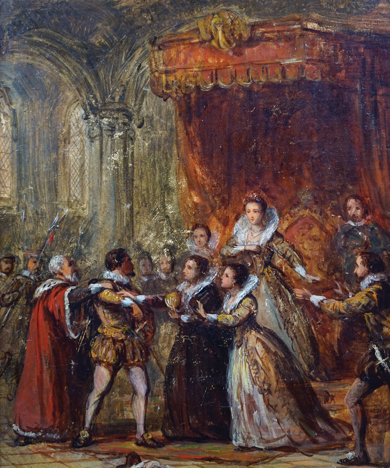 George Cattermole | Figures before the Queen | MutualArt