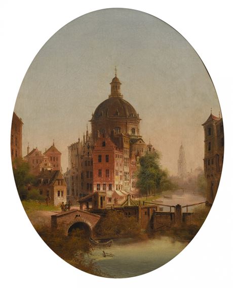 Johann Wilhelm Jankowski | A view on the Koepelkerk in Amsterdam ...