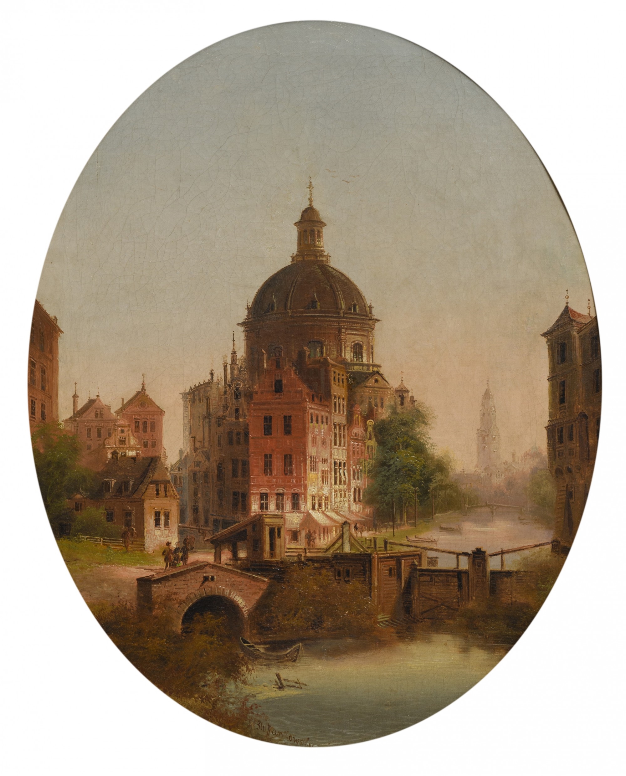 Johann Wilhelm Jankowski | A view on the Koepelkerk in Amsterdam ...
