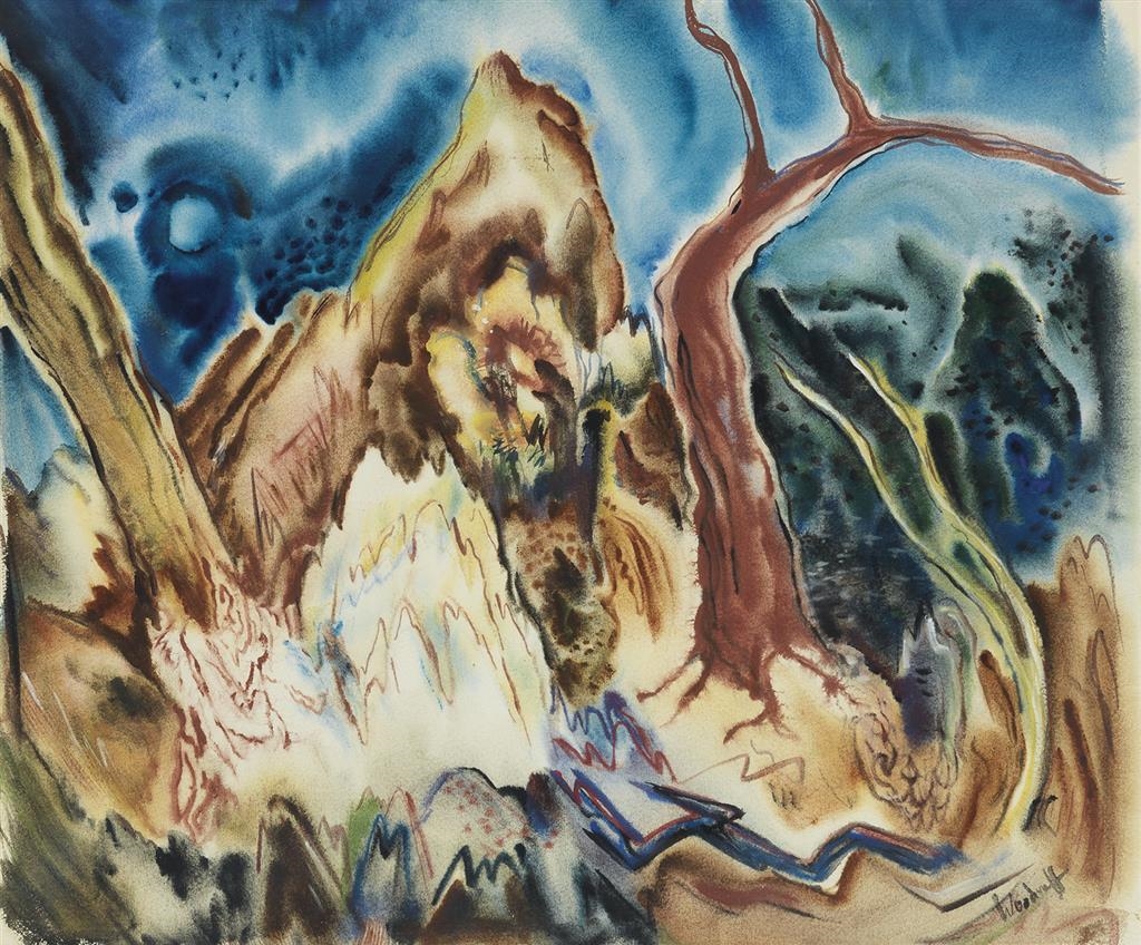 Hale Woodruff | Untitled (Georgian Landscape) (1939 - 1944) | MutualArt