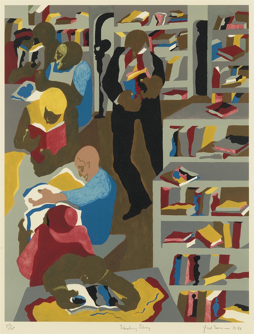 Jacob Lawrence | Schomburg Library (1986) | MutualArt