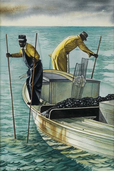 Columbus Knox | Untitled (Fishermen) (Circa 1990) | MutualArt