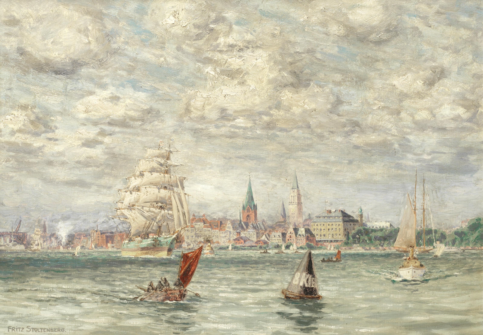 Fritz Stoltenberg | Shipping off Kiel | MutualArt