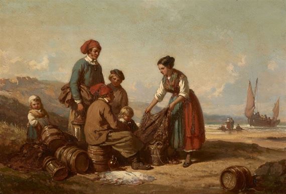 Auguste Delacroix | Le retour de la pêche | MutualArt