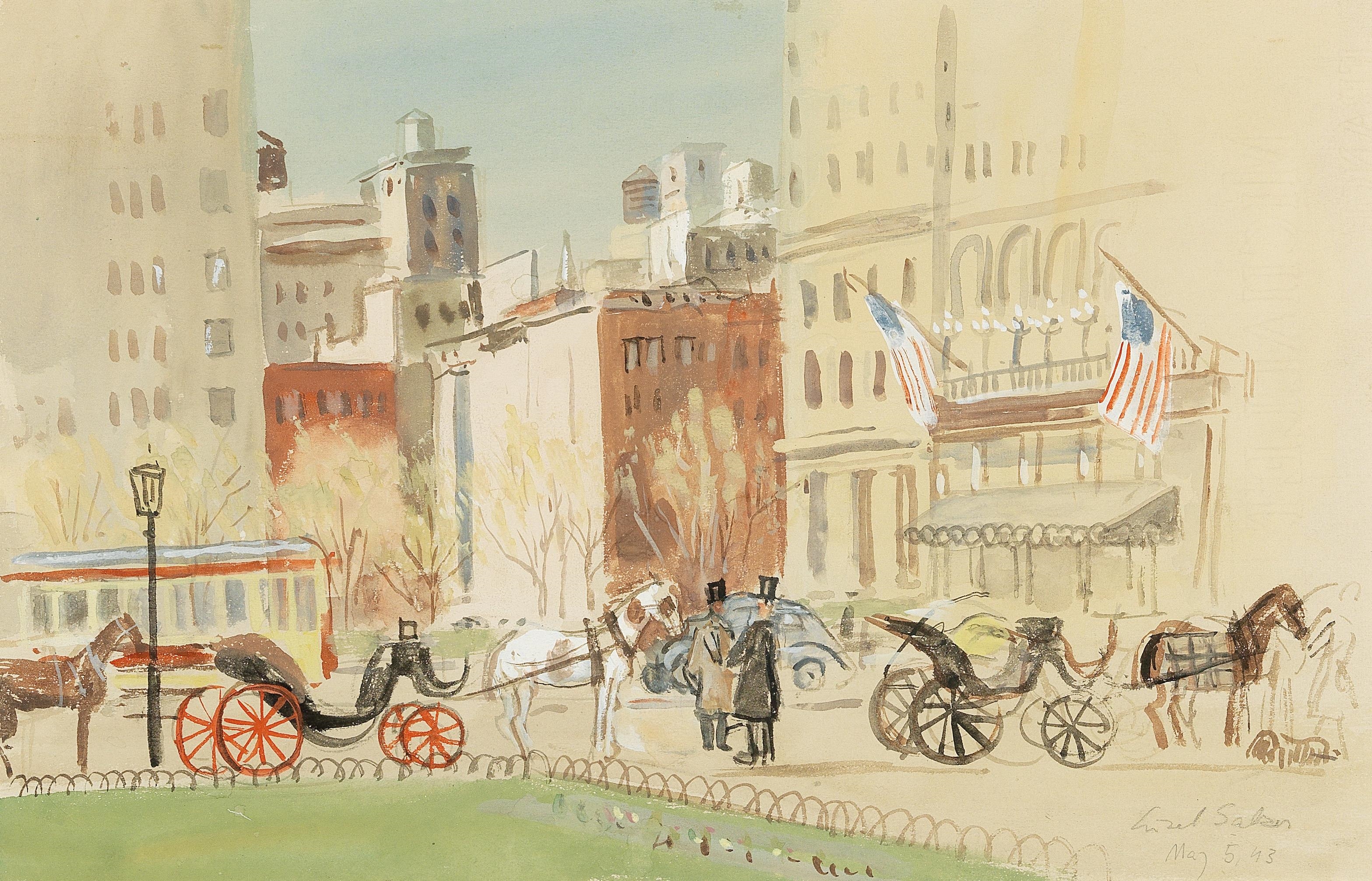 Lisel Salzer | In front of the New York Plaza Hotel | MutualArt