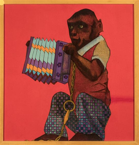 Mary Sims | Monkey with Accordion | MutualArt