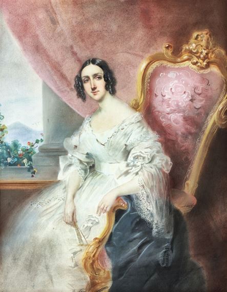 George Richmond | Portrait of Mrs Partridge and her sister Miss Croker ...