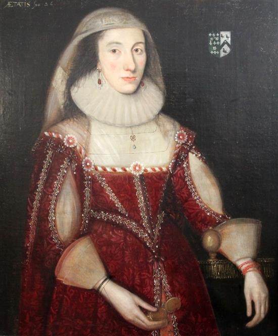 British School, 17th Century | Portrait of Grace Rokeby, wife of ...