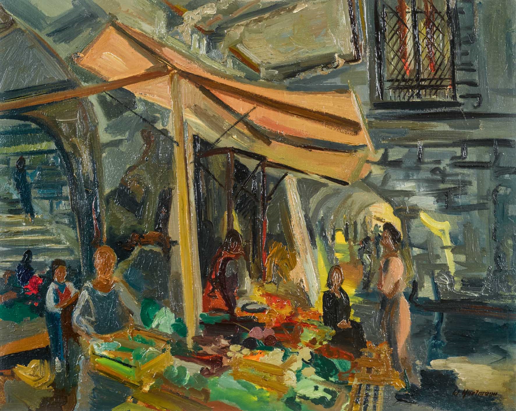 Werner Hartmann | „Luzern - Unter der Egg (Markt bei der Rathaustreppe ...