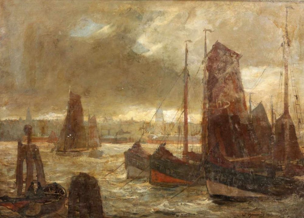 Walter Hemming | Im Hafen (1915) | MutualArt