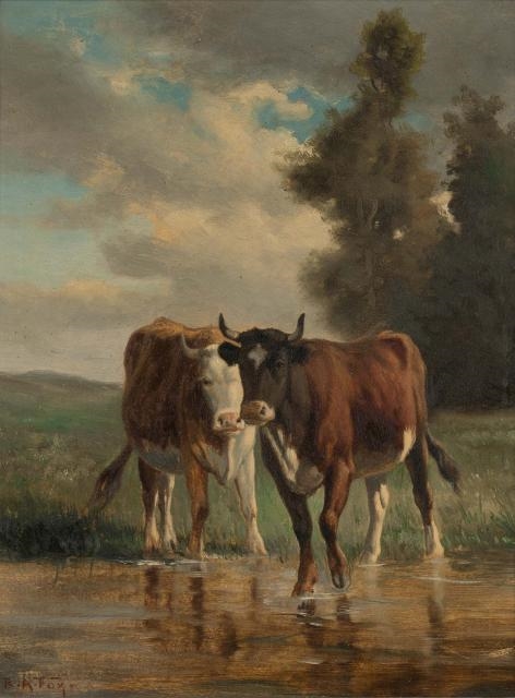Robert Atkinson Fox | Cows Watering | MutualArt