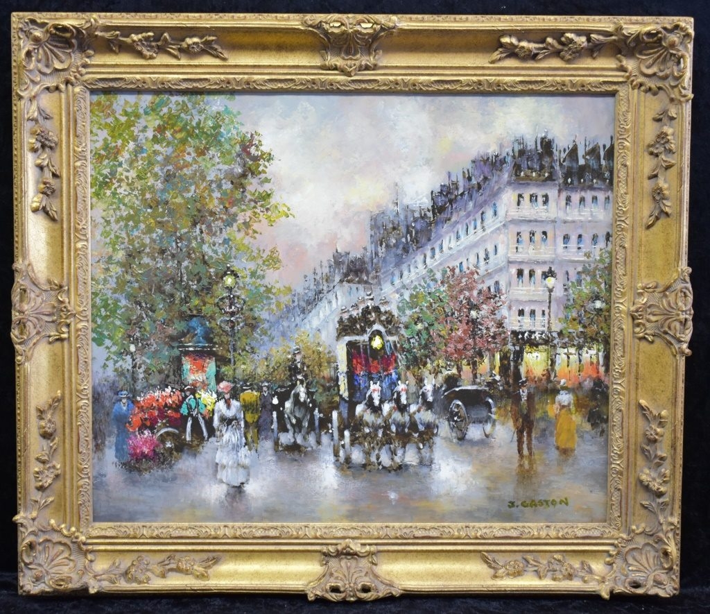 J. Gaston | Depicting a Parisian street scene | MutualArt