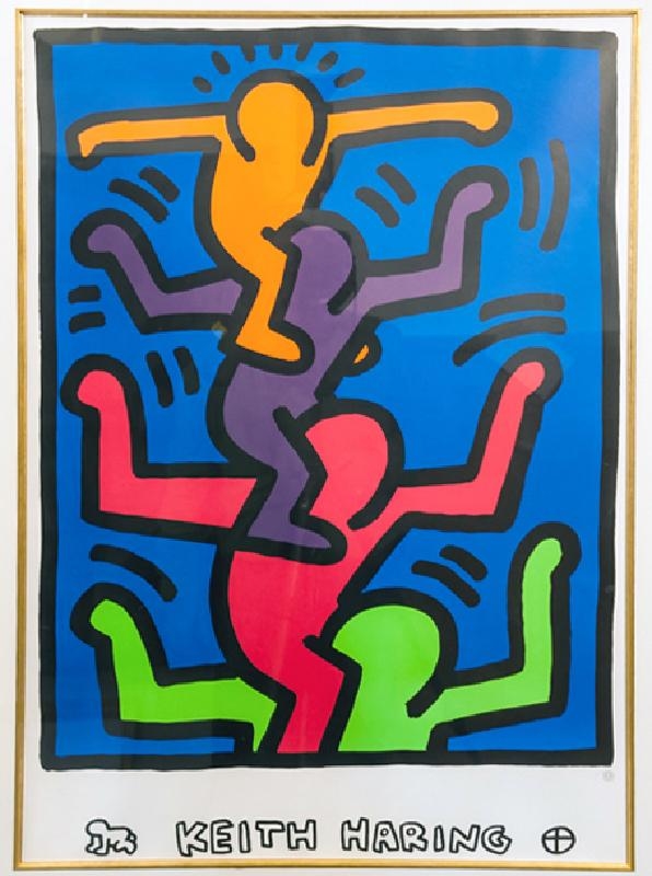 Keith Haring | Men Holding Heart | MutualArt