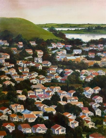 Peter Siddell | Untitled (Houses & Hill) | MutualArt